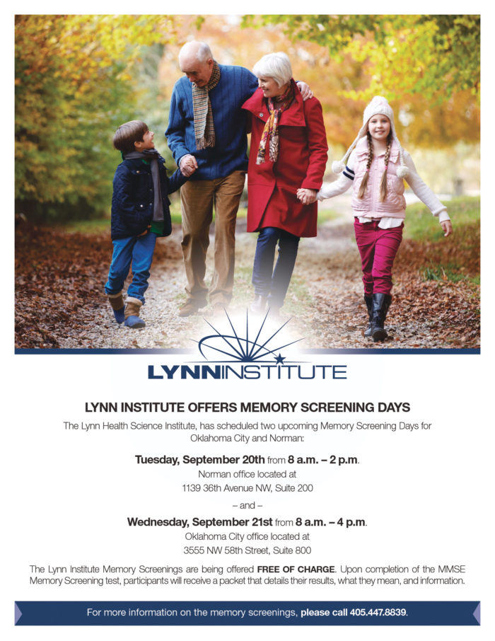 LYNN INSTITUTE OFFERS MEMORY SCREENING DAYS : The Lynn Health Science ...