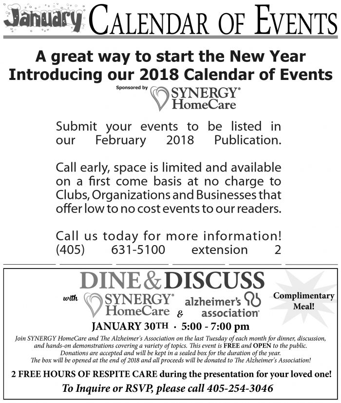 JANUARY CALENDAR OF EVENTS - Senior News and Living